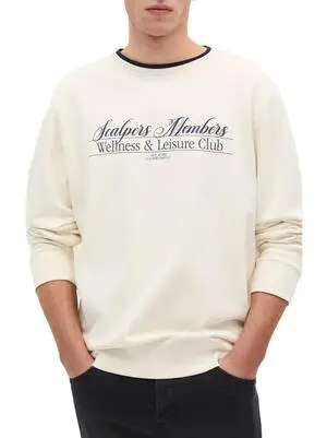 SCALPERS Member Crewneck Sweatshirt - Cream
