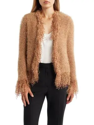 Anne Klein Open Front Cardigan - Vicuna