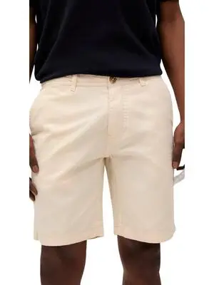 SCALPERS Cotton Bermuda Shorts - Cream