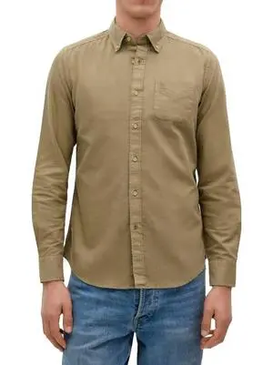 SCALPERS Beach Oxford Bd Shirt Khaki