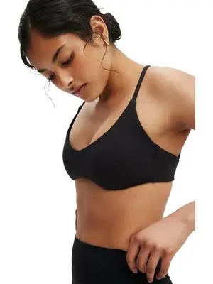 Cotton:on Active Ultra Soft Minimal Strappy Crop - Black