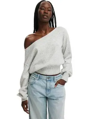 COTTON ON Luxe Slouchy Knit Grey Marle