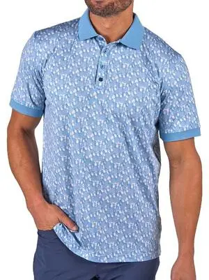 BLACK CLOVER Pineapple Crown Polo - Moody Blue