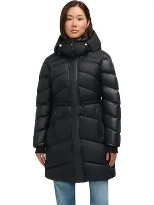 Pajar Mid-length Quilted Puffer With Removable Hood - Black