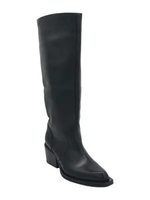 STIVALI NEW YORK Runaway Knee High Leather Boots - Black