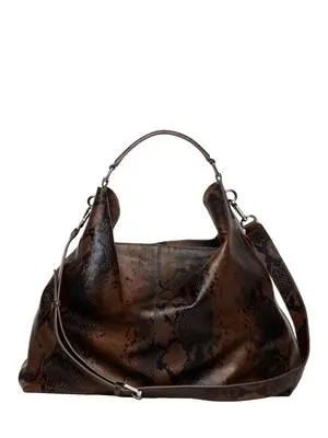Walter Baker Kennedy Shoulder Bag - Truffle Snake