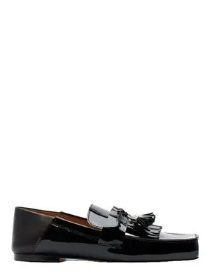 MARC NOLAN Simone Patent Leather Tassel Loafers - Black