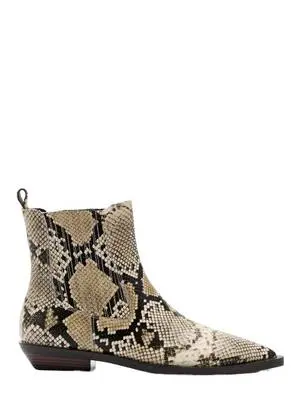 MARC NOLAN Savannah Ankle Boots Natural Python