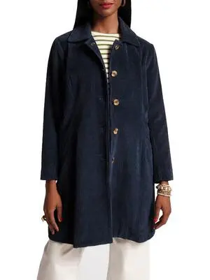FRANCES VALENTINE Corduroy Barn Coat - Navy