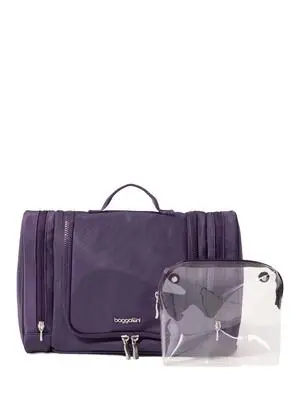 BAGGALLINI Deluxe Toiletry Kit Deep Grape Twill