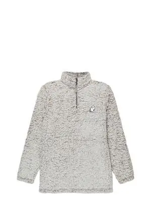 DALIX Faux Quarter Zip Pullover Oatmeal