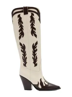 MARC NOLAN Belle Knee High Boots - Cream