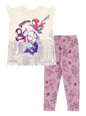 MARVEL Spidey And His Amazing Friends T-shirt And Leggings Set - White