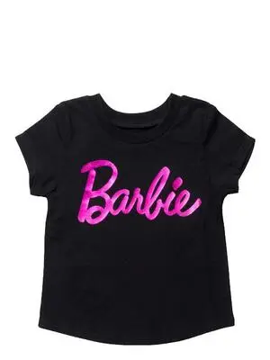 BARBIE Graphic Short Sleeve T-shirt - Black/pink