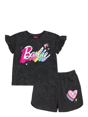BARBIE T-shirt & Shorts Set - Charcoal Gray