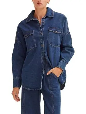 CRESCENT Denim Button-Up Shirt