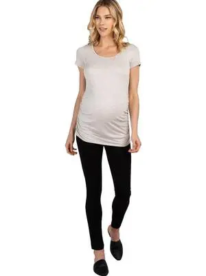 PINKBLUSH Skinny Maternity Pants - Black