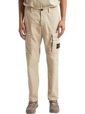 Stone Island Cotton Canvas Cargo Trousers - V009a Desert