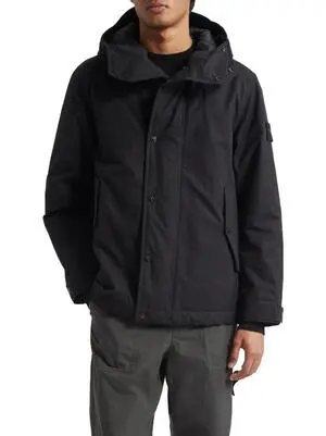 Stone Island Ghost Cotton Hooded Field Jacket - V0029 Black