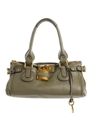 Chloé Paddington Leather Satchel - Aloe Green