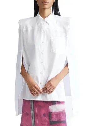 JULIE KEGELS Corbusier Cape Shirt White