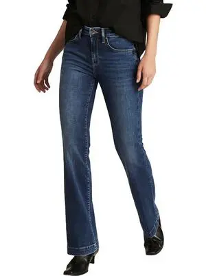 MAVI Vicky Mid-rise Bootcut Jeans - Dark Brushed Feather