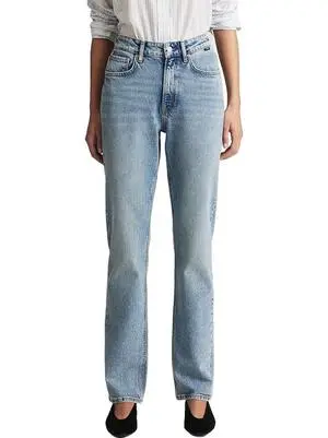 MAVI New York High Waist Ankle Straight Leg Jeans - Dark Vintage Classic