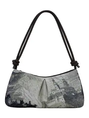 Desigual Jacquard Shoulder Bag - Light Gray