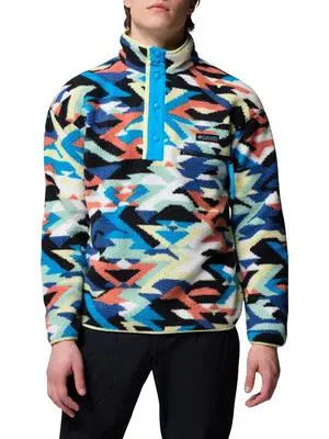 Columbia Printed Fleece Pullover - Compass Blue Reflections