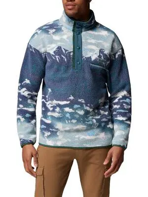 Columbia Printed Fleece Pullover Crushed Blue Sisters
