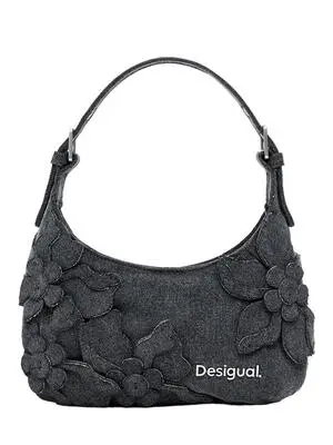 Desigual Faux Leather Shoulder Bag - Dark Gray