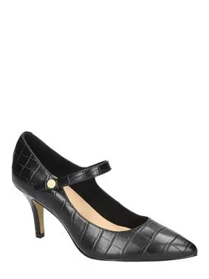 BELLA VITA Lainey Pointed Toe Pump - Black Croco
