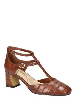 BELLA VITA Harpswell Ankle Strap Pumps - Tan Croco