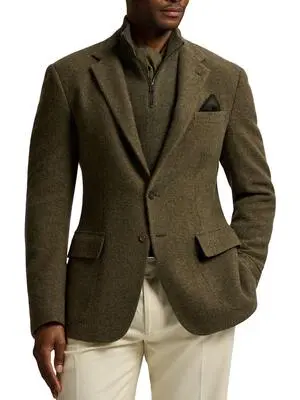 Ralph Lauren Brushed Cashmere & Wool Twill Sport Coat - Inverness Loden