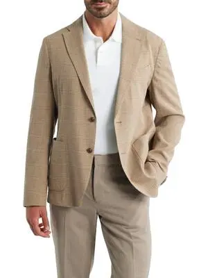 BOSS Hanry Slim Fit Check Sport Coat - Medium Beige
