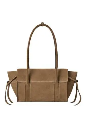 Mulberry Small Soft Bayswater Suede Satchel - Salcombe Sand