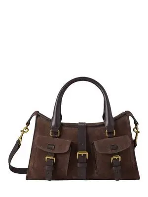 Mulberry Small Roxanne Suede Crossbody Bag - Chocolate