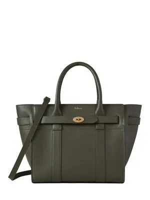 Mulberry Small Zipped Bayswater Leather Satchel - Juniper Green