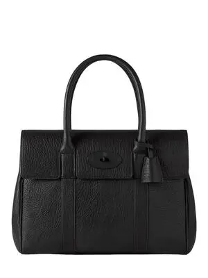 Mulberry Bayswater Tonal Natural Grain Leather Satchel - Black-black