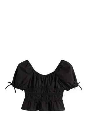 LOVE, FIRE Shirred Bodice Top