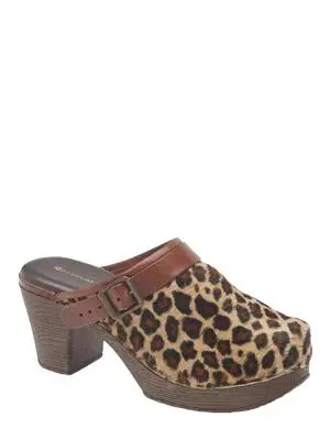 CHOCOLAT BLU Platform Mule - Leopard Calf Hair