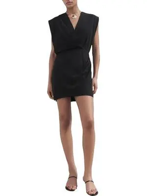 MANGO Vene Faux Wrap Dress