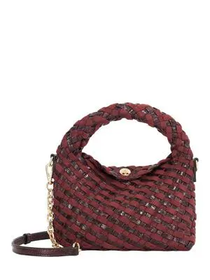 Dune London Woven Top Handle Bag - Purple/burgundy