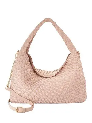 Dune London Woven Shoulder Bag - Blush