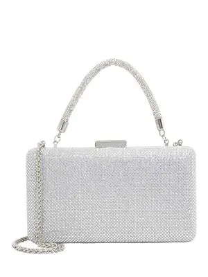 Dune London Top Handle Frame Clutch - Silver