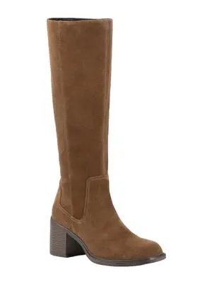 VAGABOND SHOEMAKERS Knee High Stacked Heel Boots - Cocoa Brown