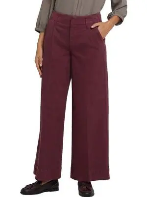 NYDJ Mona Wide Leg Trousers - Sienna Red