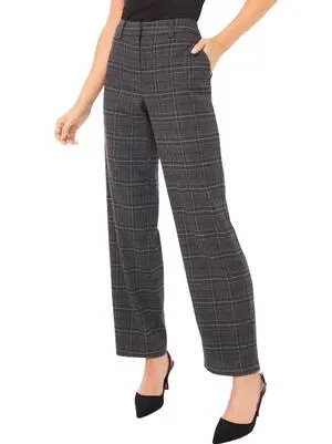 Halogen Plaid Straight-leg Trousers - Aegean Blue