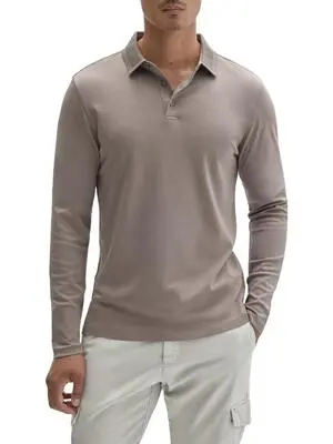Robert Barakett Georgia Long Sleeve Pima Cotton Polo - Sequoia