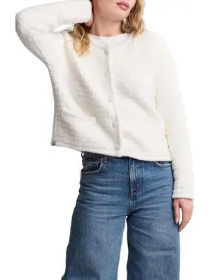 Barefoot Dreams Cozychic® Textured Cardigan - Pearl